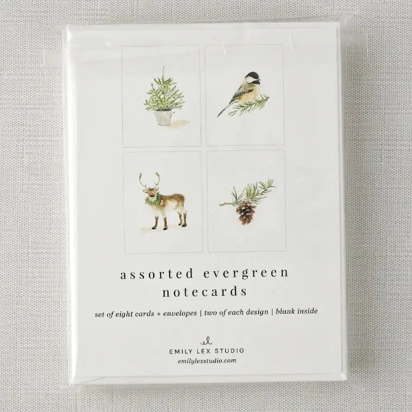 Evergreen Notecards Set/8 – Nest